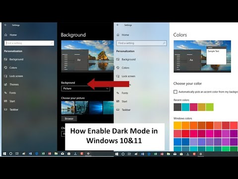 How to change light mode to dark mode in windows 10 & 11. dark mode ...