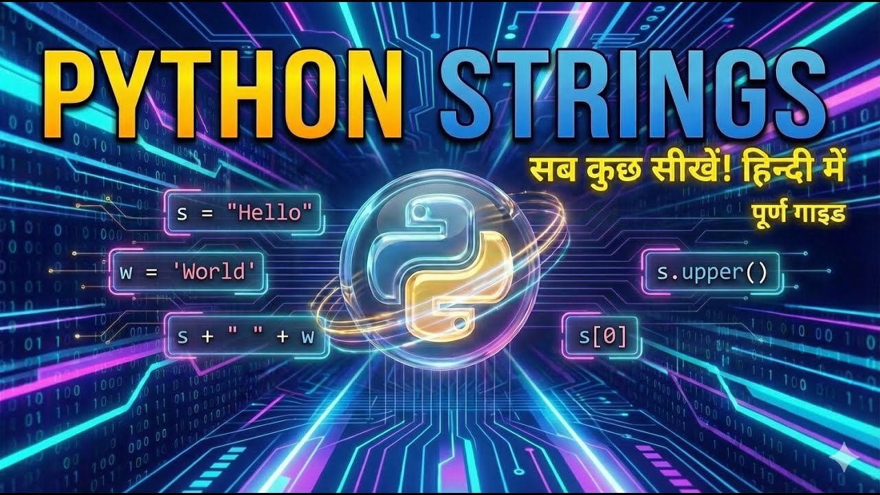 PYTHON STRINGS | HINDI | #programming #trending - YouTube