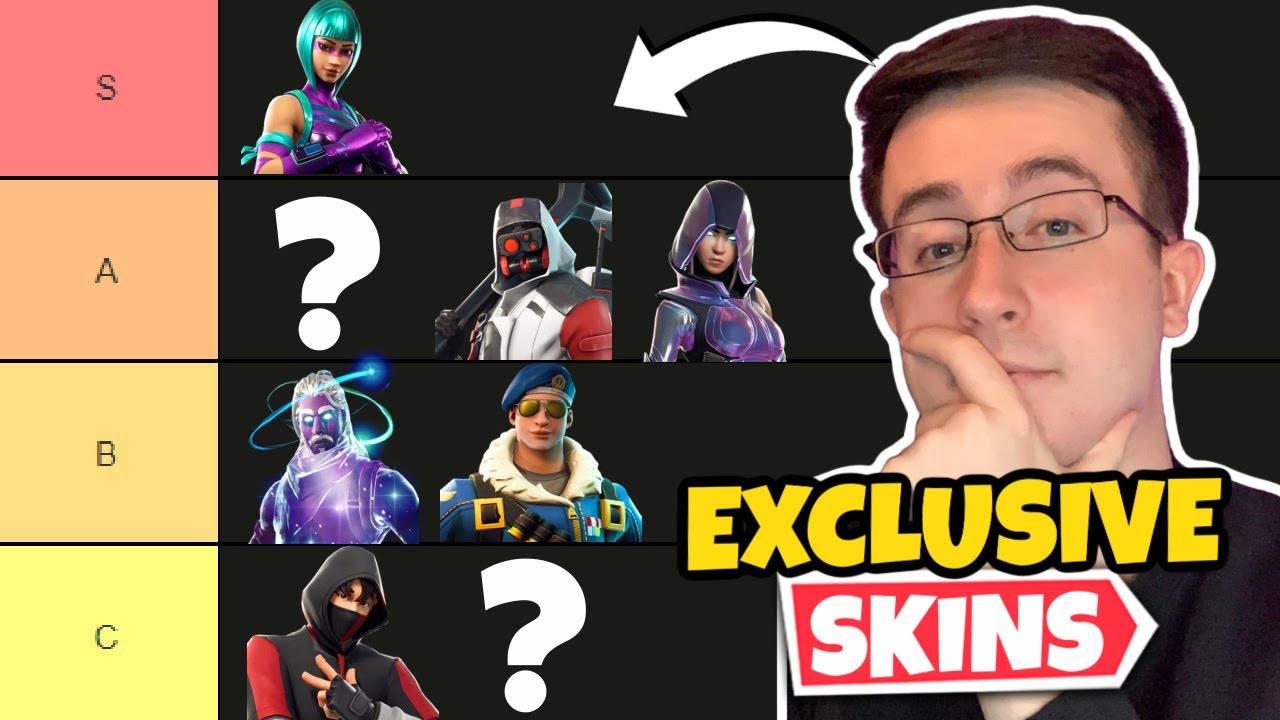 I Ranked EVERY EXCLUSIVE Skin in Fortnite! - Tier List - YouTube