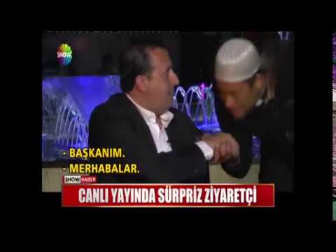 Canlı yayında sürpriz ziyaretçi