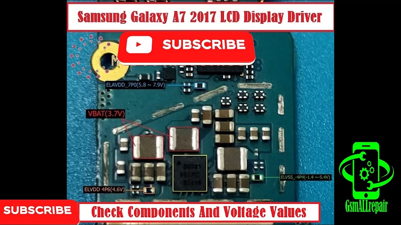Samsung A7 SM A720 No Backlight Display Repair Solution - YouTube