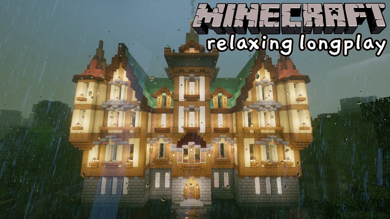 Minecraft Relaxing Longplay - Rainy Mangrove Swamp - Cozy Cottage House ...