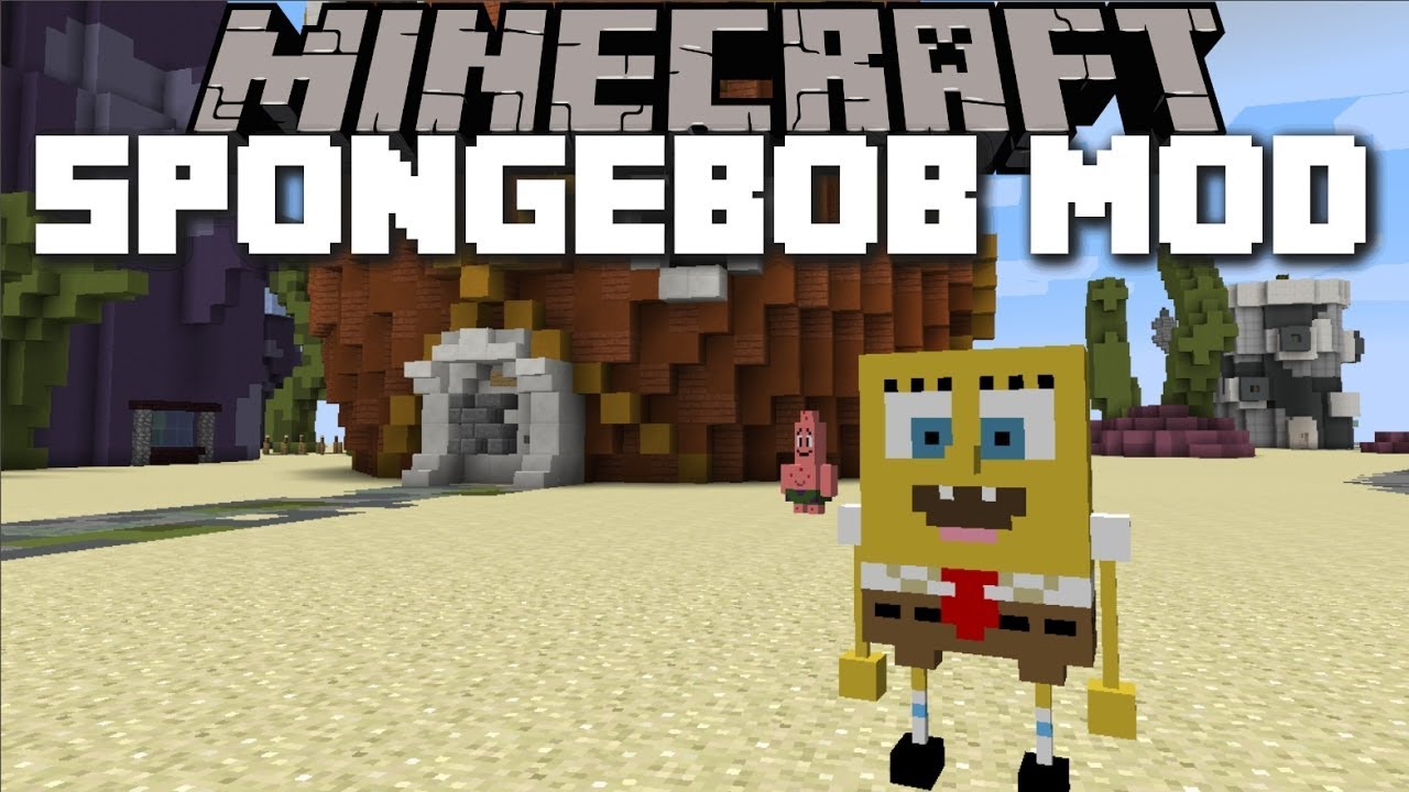 Minecraft SpongeBob Mod Showcase (w/ New skybox Minecraft PC) - YouTube