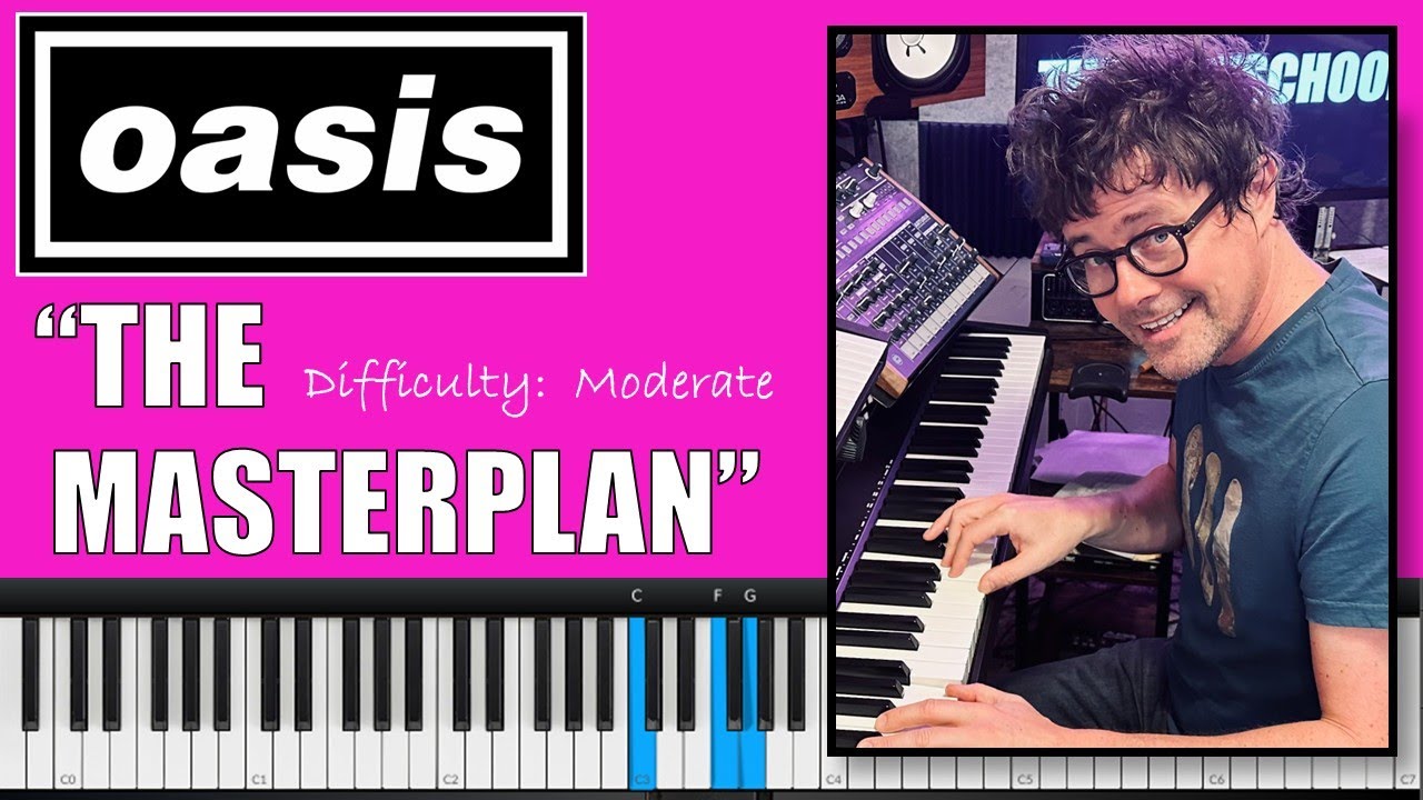How to Play 'The Masterplan' by Oasis! - Piano Tutorial - YouTube