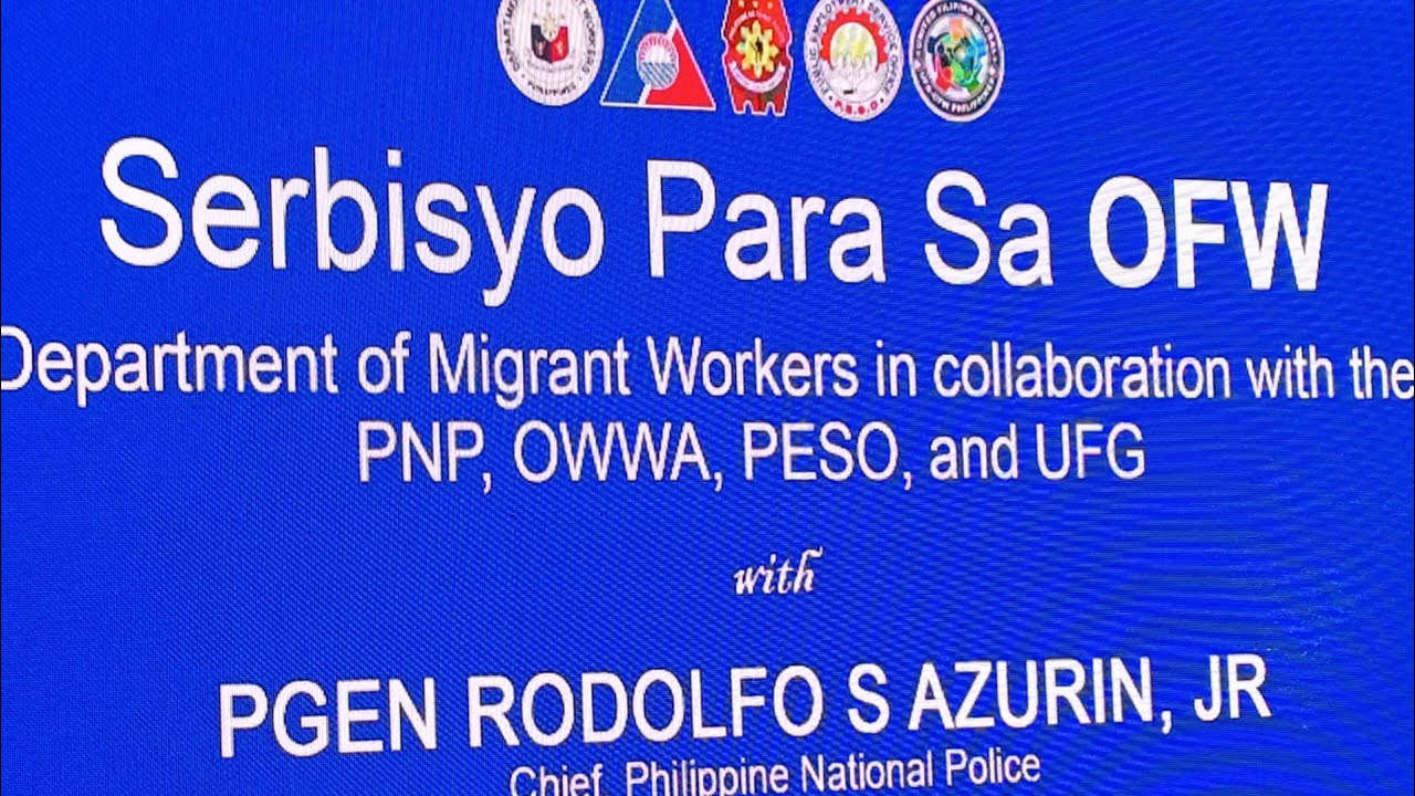 Mr.Arnel Ignacio.chief of Dmw.serbisyo para sa ofw. - YouTube