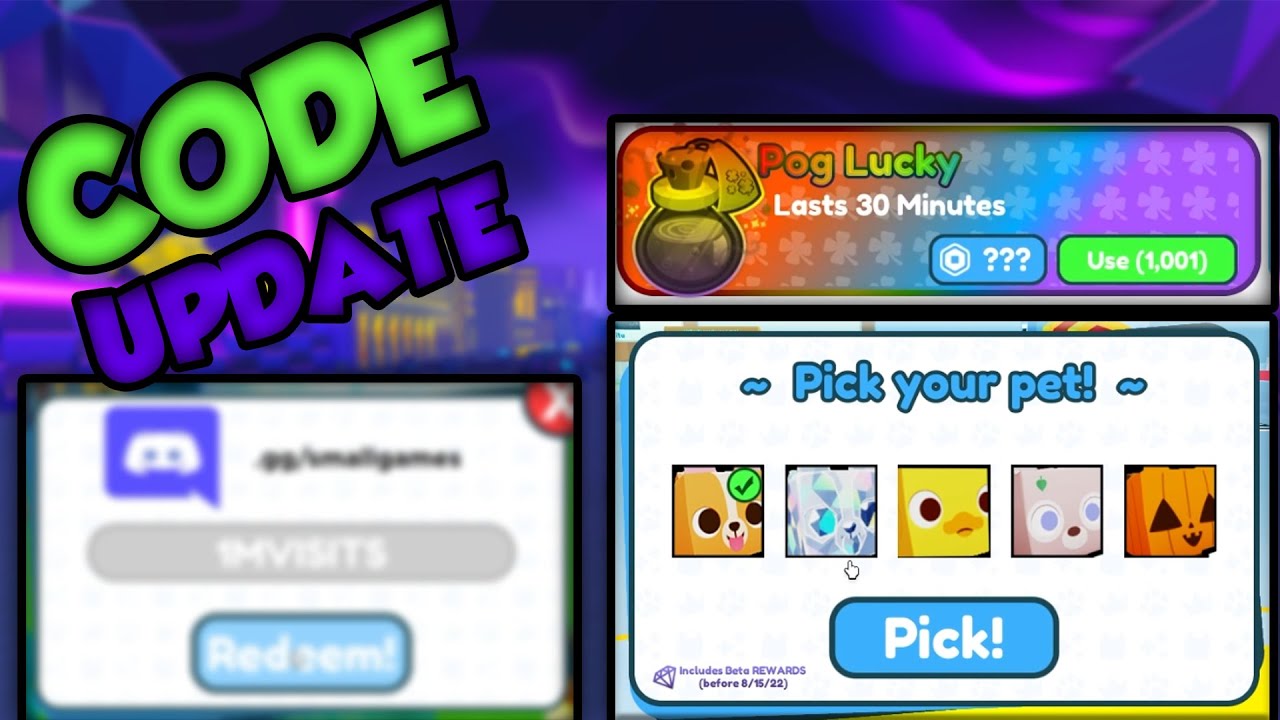 Code Update On Pet Simulator Z | 1 MILLION VISITS! 🥳 - YouTube