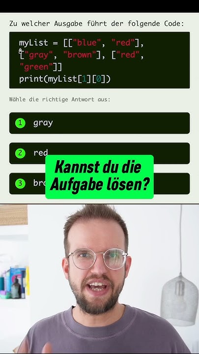 Mehrdimensionale Liste in Python verstehen #python #programmierung #informatik #coding - YouTube