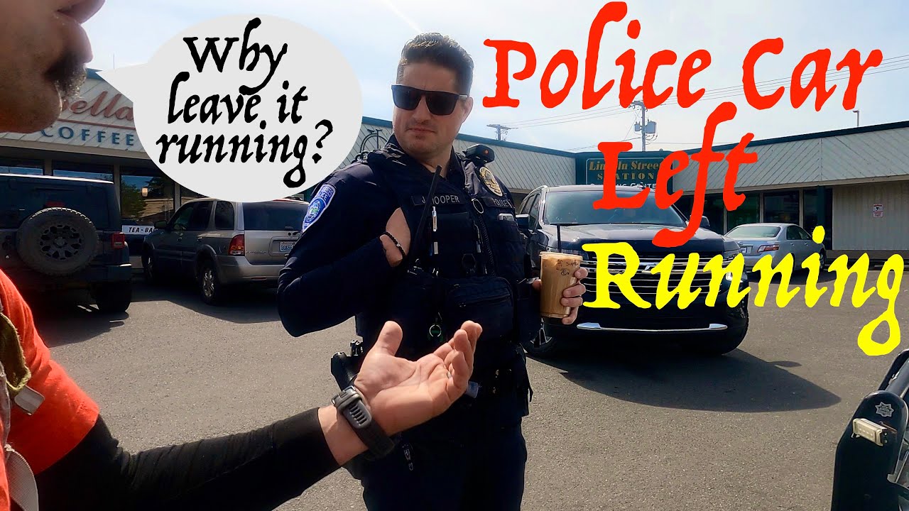 Police car left running and unoccupied, with windows partly open... is ...