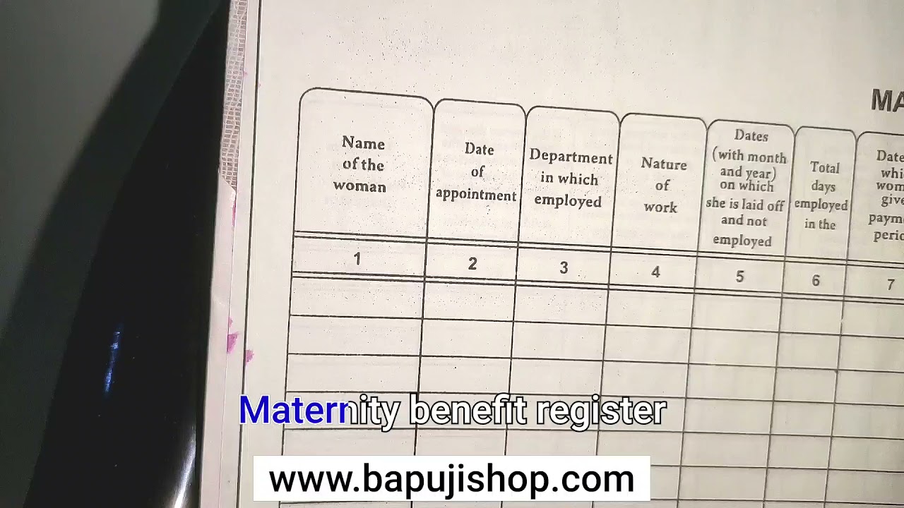 Maternity benefit register form 10 #maternitybenefitact #shorts # ...