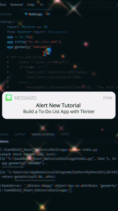 Coding To Do List App Aibellvega Tkintertutorial Tkinter Coding Programming Python Youtube