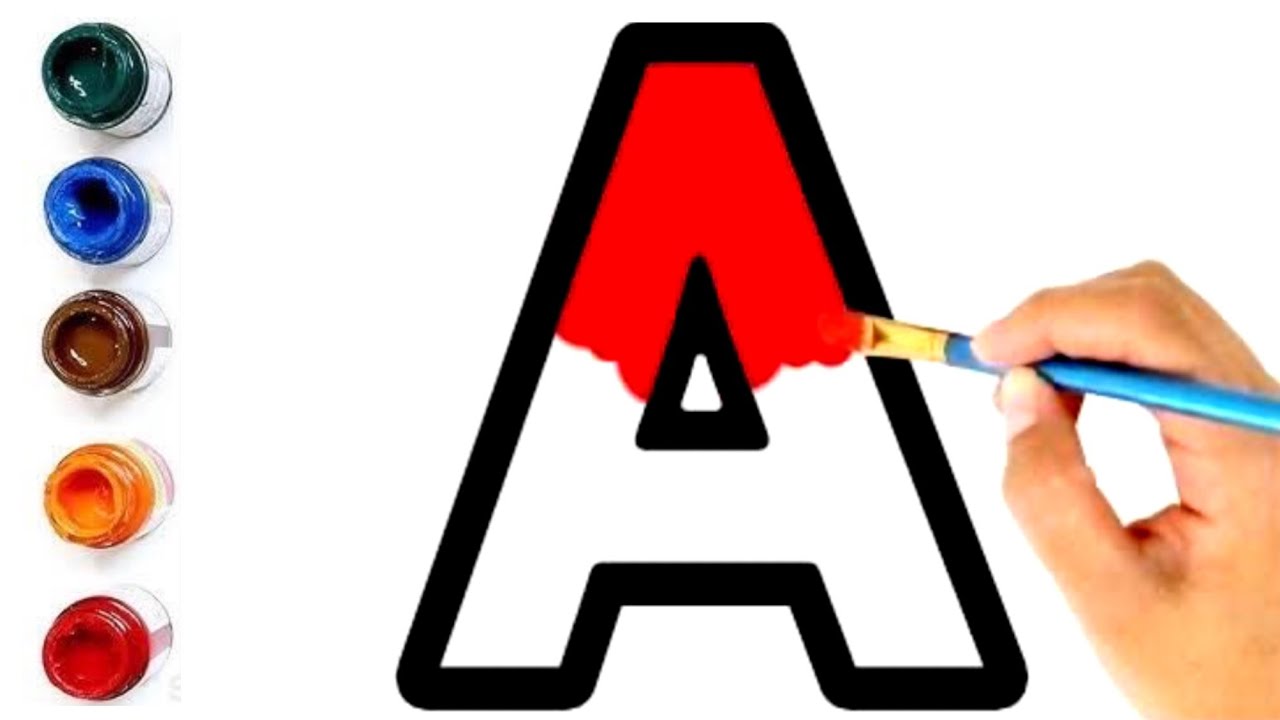 How to Learn Draw and Paint Alphabet A to Z Uppercase and Lowercase ...