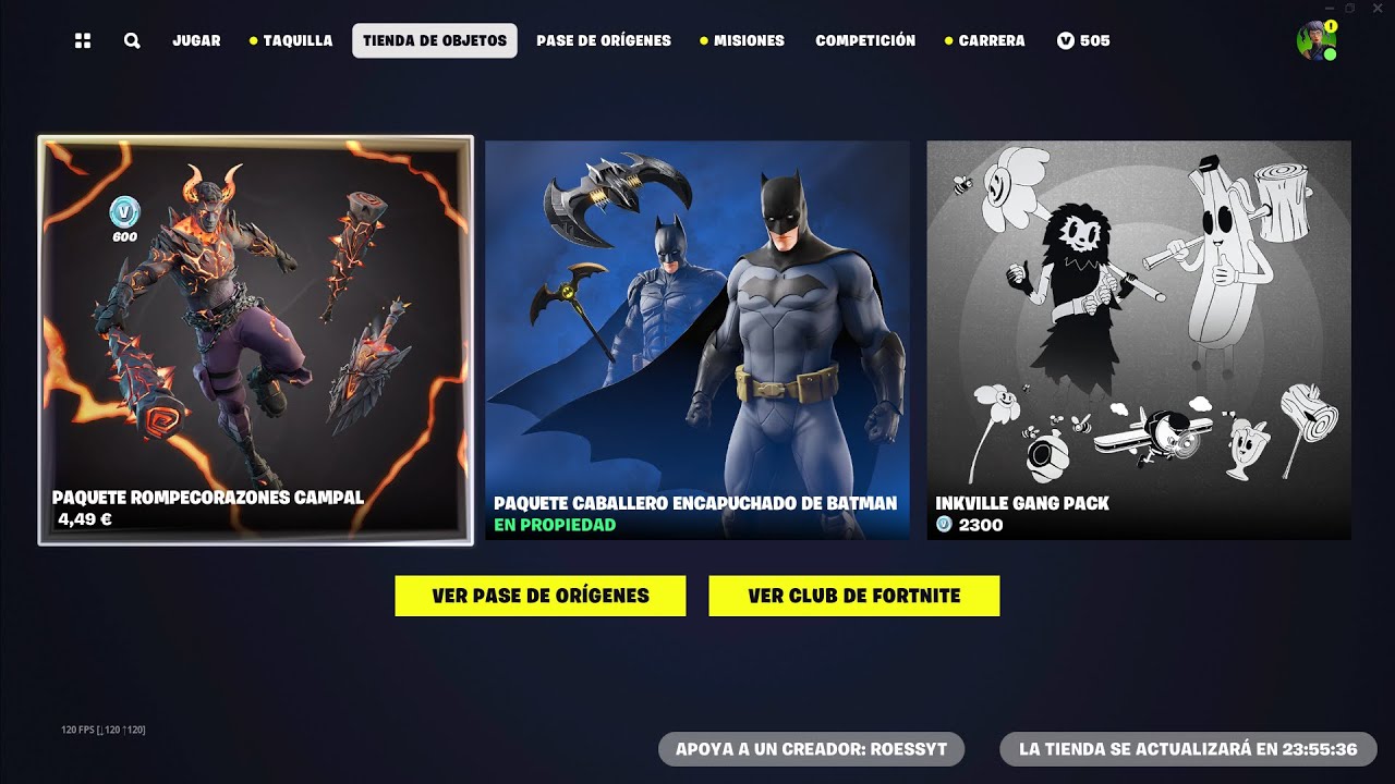 NUEVO PACK de INICIO *ROMPECORAZONES CAMPAL* NUEVA TIENDA FORTNITE OG ...