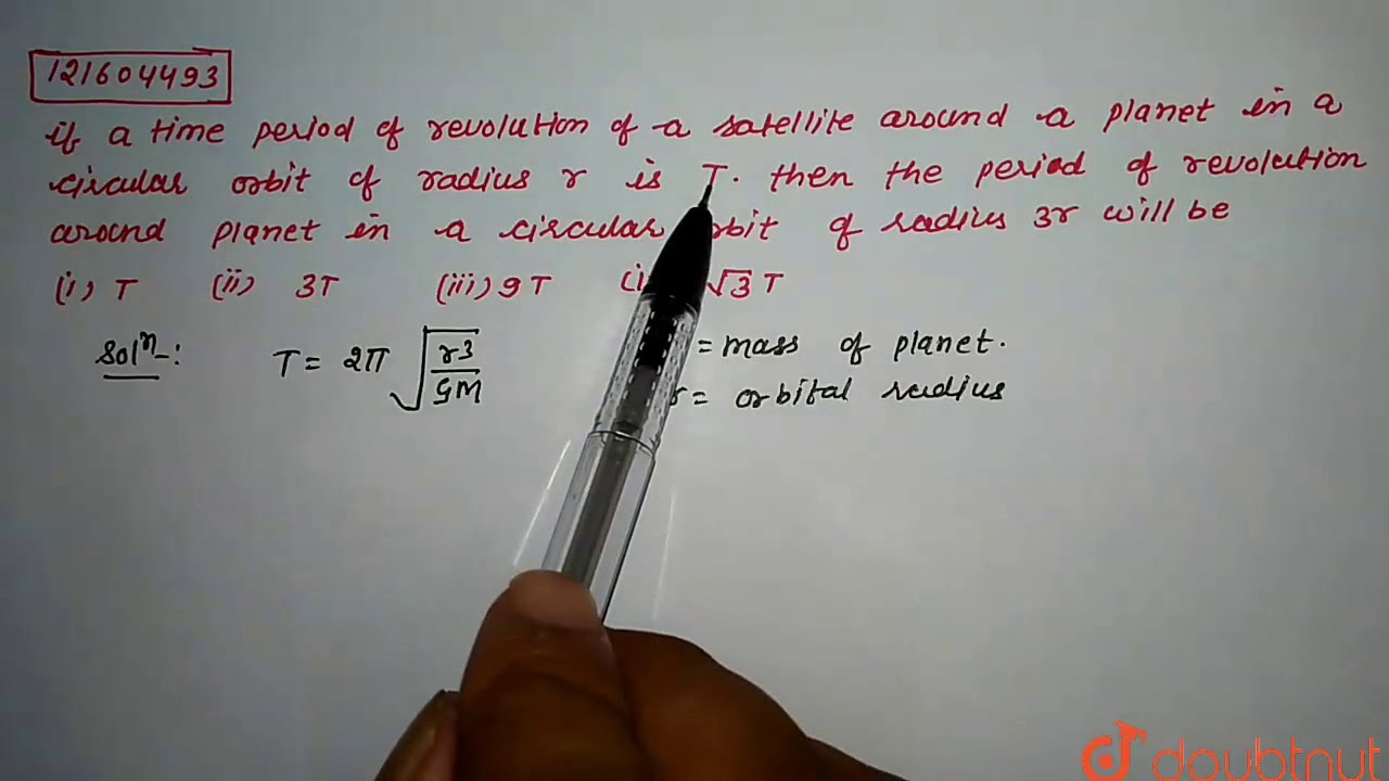 Period Of Revolution Equation