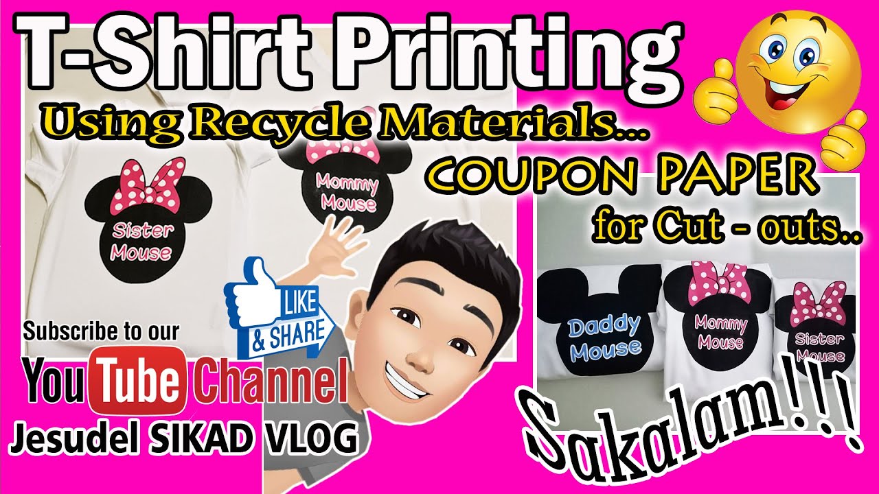 T- Shirt Printing using Coupon Paper cut outs. - YouTube