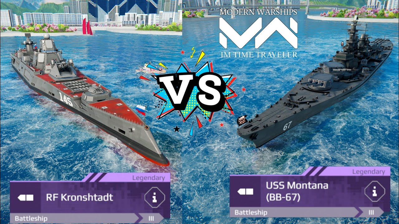 RF Kronshtadt Vs USS Montana | Modern Warships | Kronshtadt Vs Montana ...