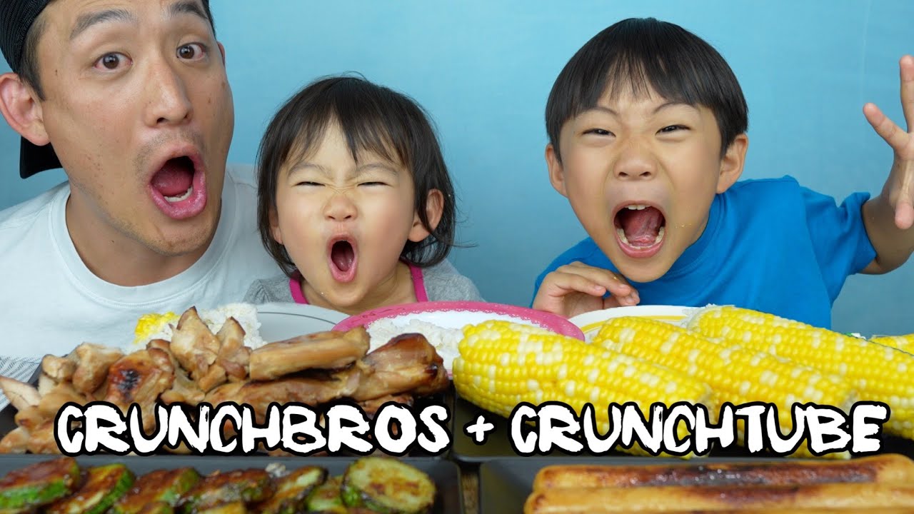 CrunchBros + CrunchTube Eating Show! We let the kids pick what we ate ...