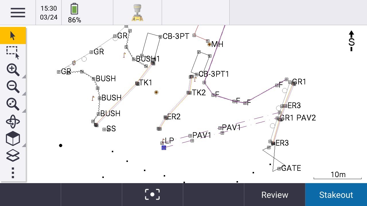 CAD in the Field - Trimble Feature Codes - R780 Tilt Rover - YouTube