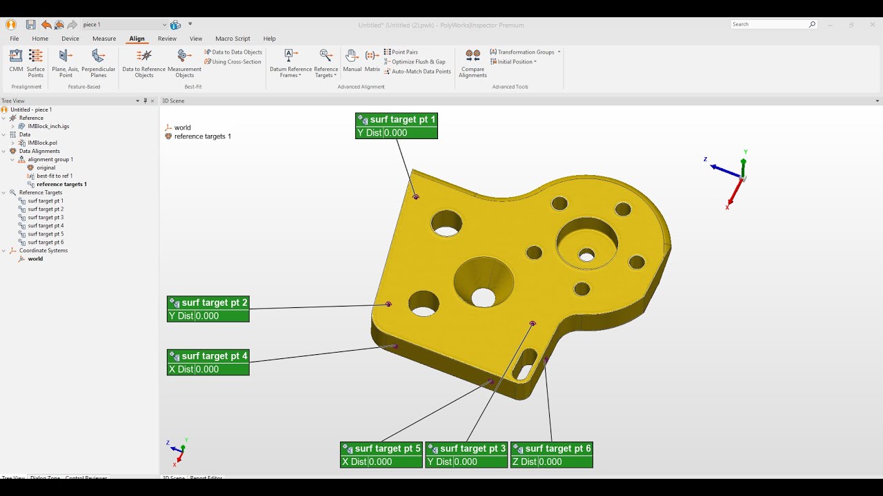 Polyworks Alignment ด้วย Surface Point - YouTube