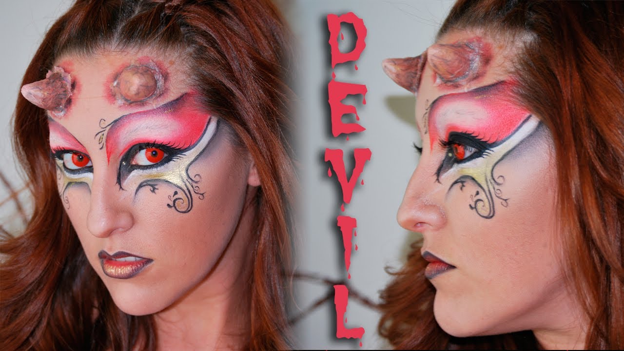 Halloween Devil Makeup - YouTube