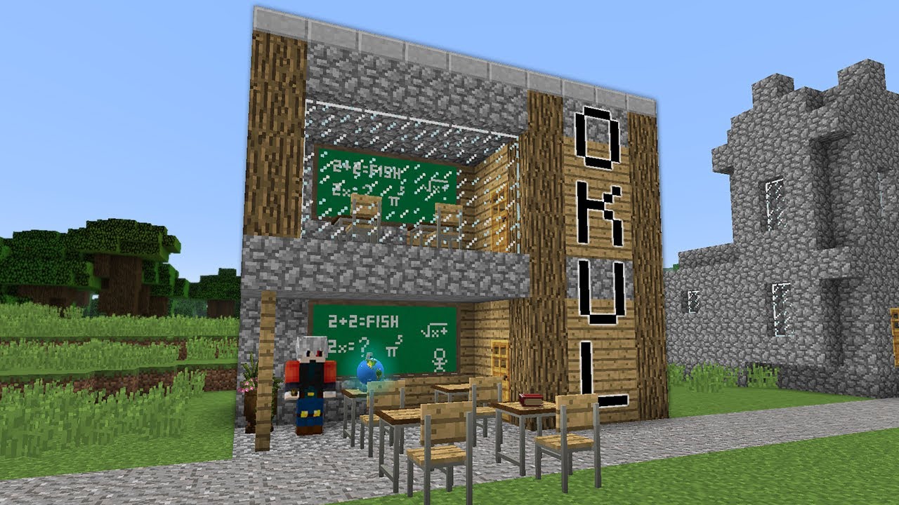 1000$ OKUL - Minecraft - YouTube