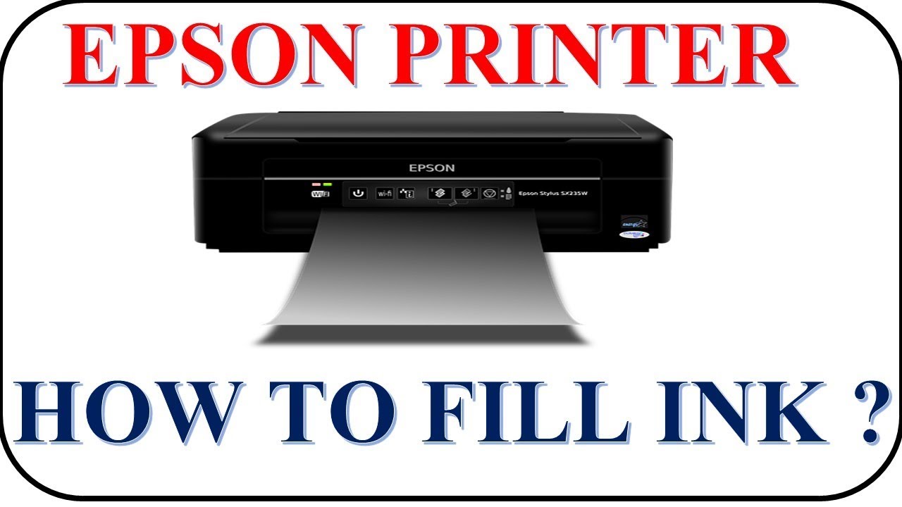 EPSON PRINTER FILL INK IN TANK | how to fill ink ? - YouTube