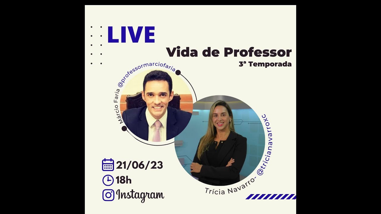[live] Vida de Professor #42: Profa. Trícia Navarro #vidadeprofessor ...