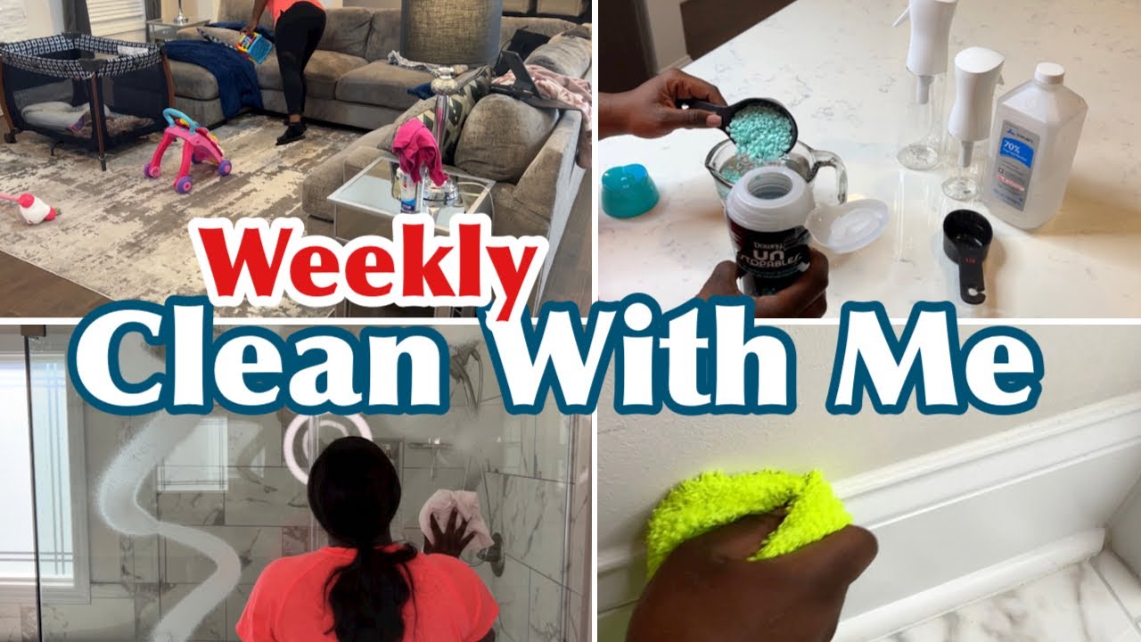 WEEKLY CLEAN WITH ME|CLEANING/LAUNDRY MOTIVATION + DIY FABRIC REFRESHER ...