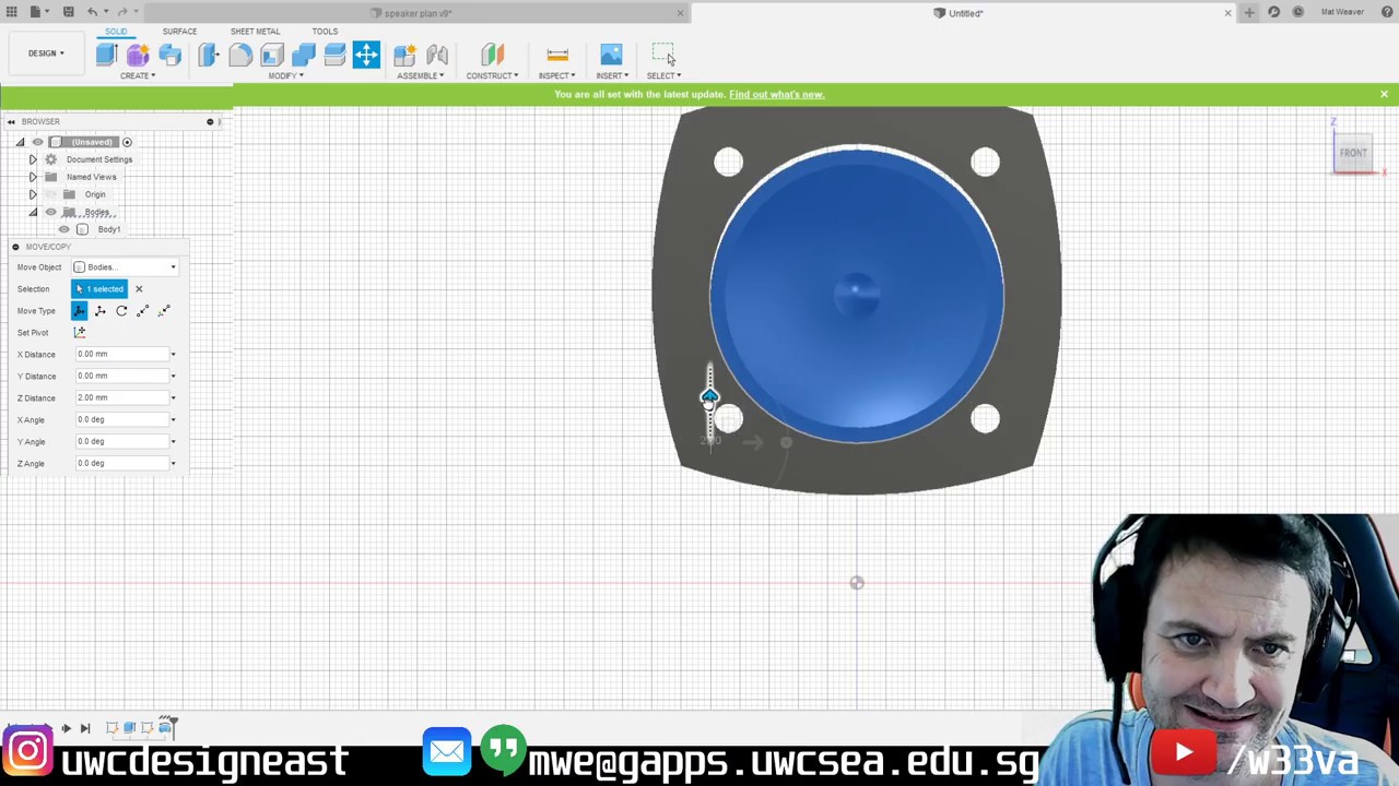 Drawing a Loud Speaker using the Revolve function in Fusion 360 - YouTube