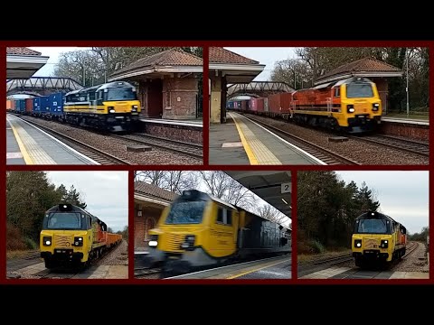 Class 70 Galore at Mortimer Station! plus Class 57 on drag - YouTube