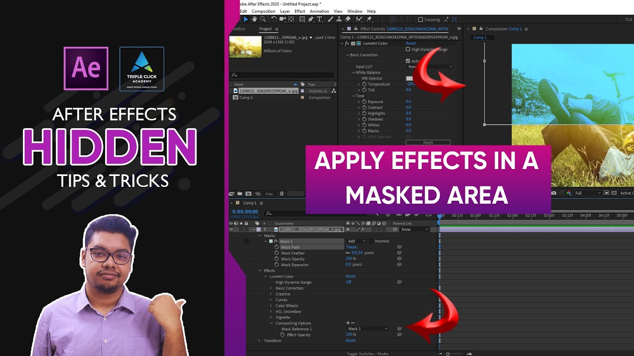 Compositing Effects in a Mask || After Effects Hidden Tips & Tricks - YouTube