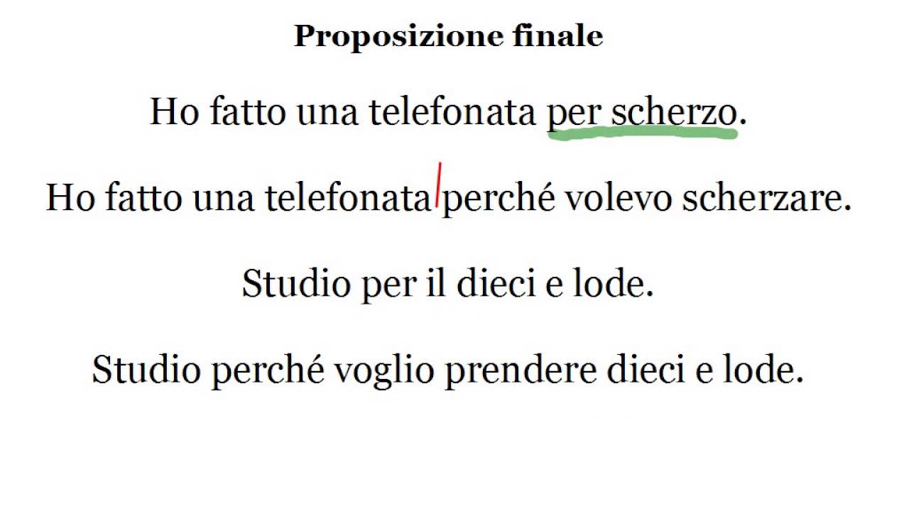 Analisi del periodo - Proposizioni finali e causali - YouTube