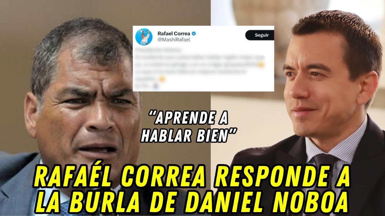 Rafaél Correa responde a la BURLA de Daniel Noboa - YouTube