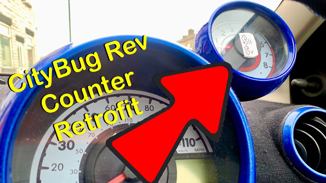 CityBug Rev Counter Retrofit. Citroen C1/107/Aygo OEM Tachometer Fitted ...
