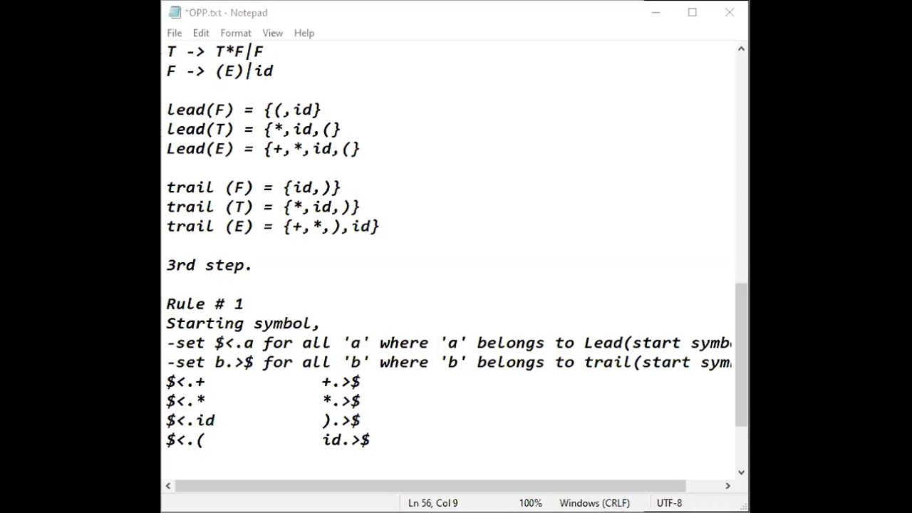 Compiler Design Operator Precedence Parser 2 YouTube compiler-design-operator-precedence-parser-2-youtube