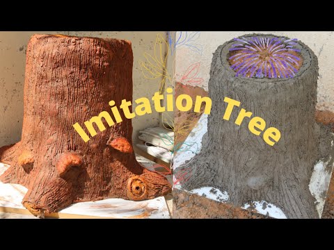 How to make imitation tree Stump. Construction creative with sand and ...