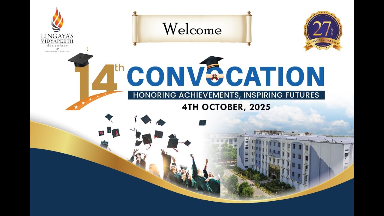Lingaya's Vidyapeeth 14th Convocation Ceremony - YouTube