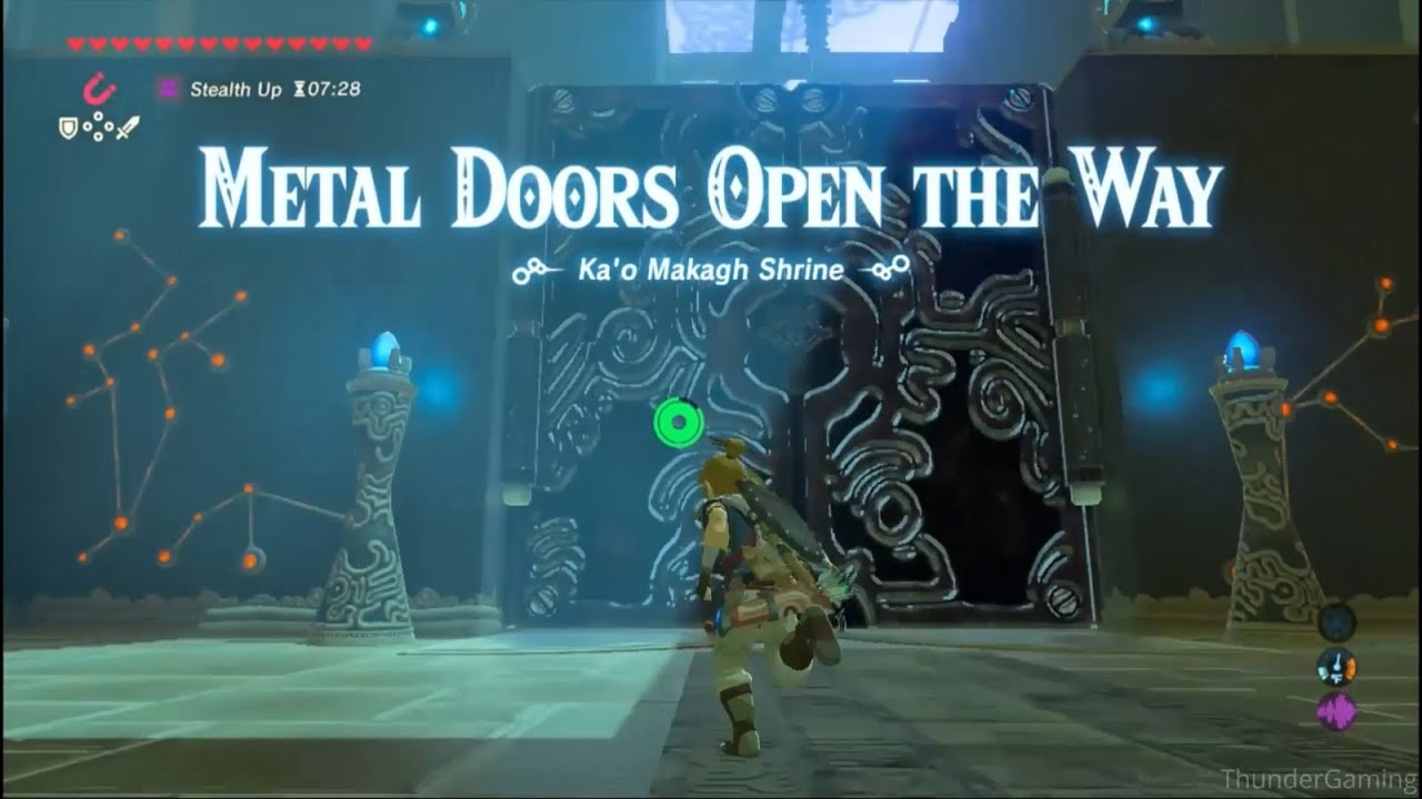 Metal Doors Open The Way Ka'o Makagh Shrine Legend Of Zelda Breath Of ...