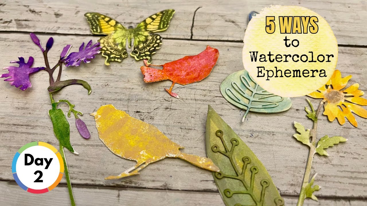 Transform Your Die Cuts! 🖌️ 5 Watercolor Ephemera Ideas | Day 2 ...
