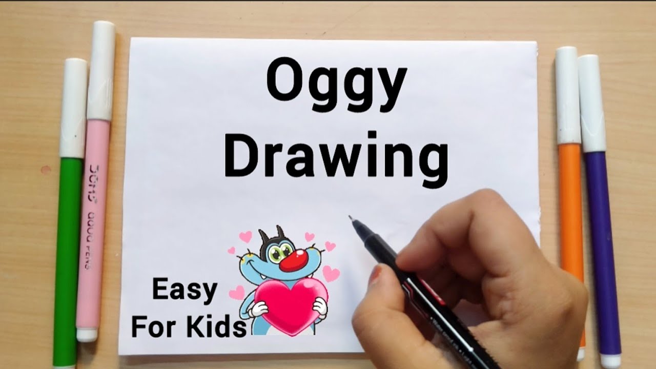 Oggy drawing tutorial | How to draw Oggy easy | Step-by-step Oggy ...