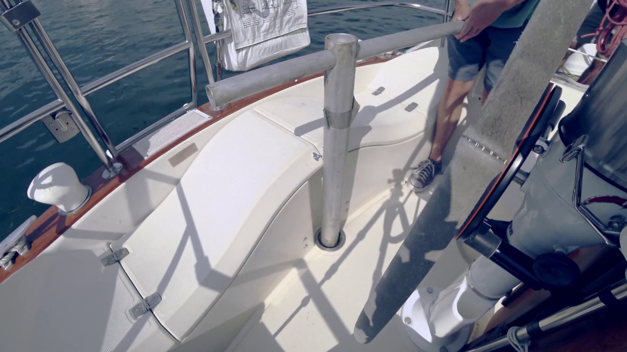 Using The Emergency Tiller on Calypso - YouTube