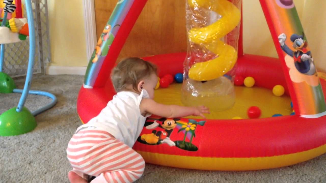 Baby's first ball pit! - YouTube