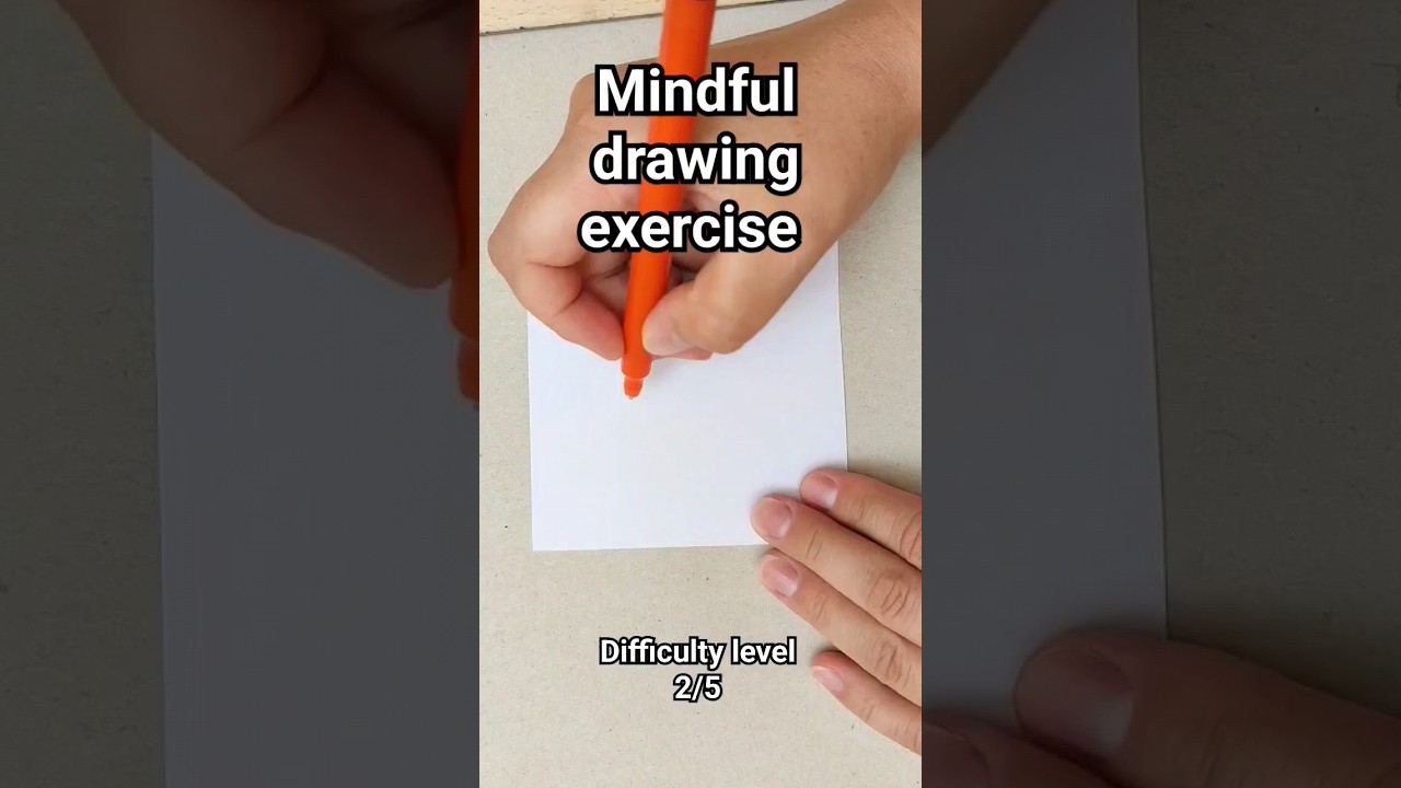 Mindful drawing exercise. Difficulty level 2/5. #short - YouTube