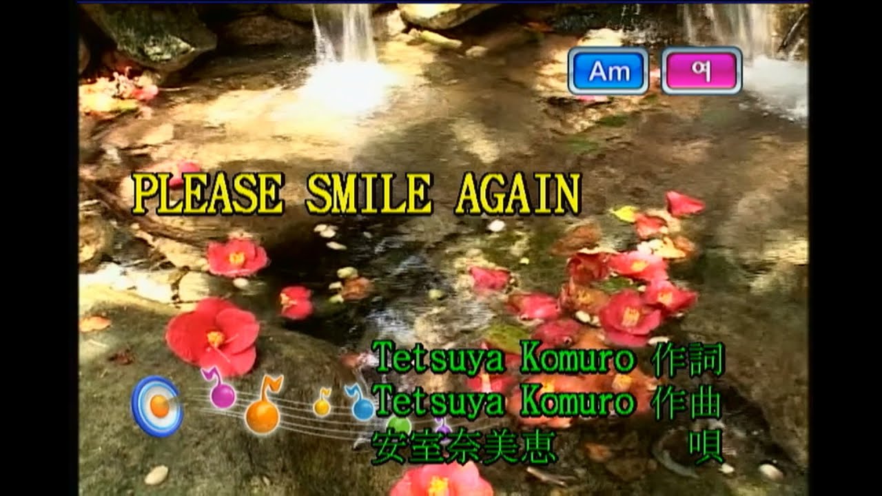 安室奈美恵 (아무로 나미에) - PLEASE SMILE AGAIN (KY 41018) 노래방 カラオケ - YouTube