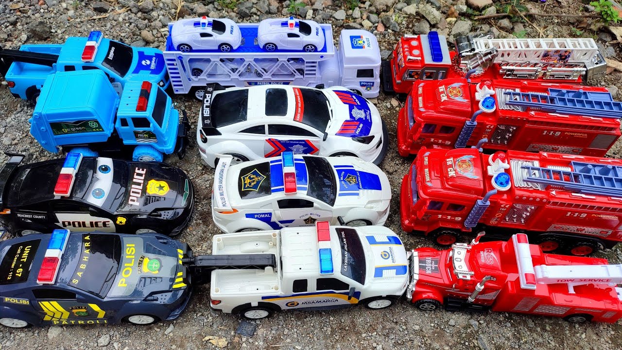 117.mencari & menemukan mobil mobilan,mobil polisi,bus telolet,bus tayo ...