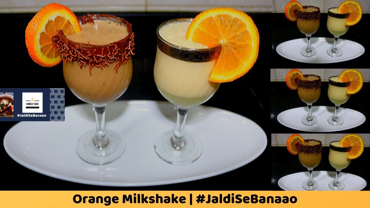 How to make Orange Milkshake - YouTube