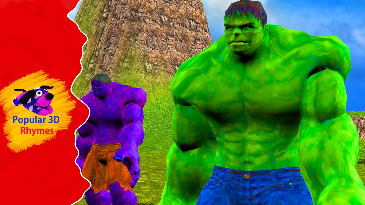 Red Green Purple Hulk dance performance for kids | Colorful Hulk Sing ...