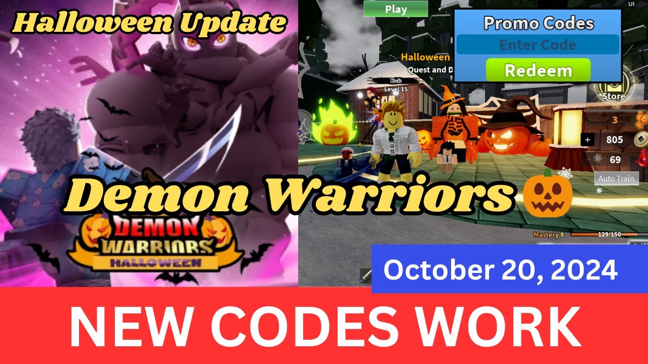 *New Update Codes Work* Demon Warriors ROBLOX, October 20, 2024 - YouTube