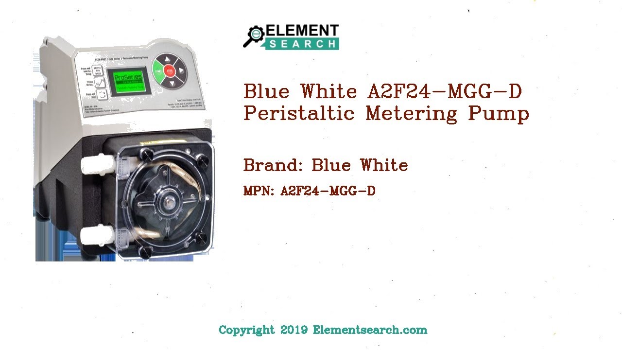 Blue White A2F24-MGG-D Peristaltic Metering Pump - YouTube