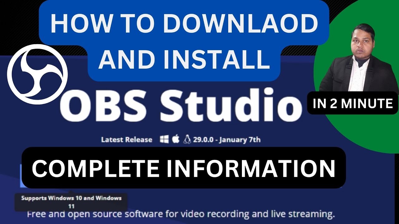 HOW TO DOWNLOAD AND INSTALL OBS STUDIO/ COMPLETE INFORMATION#obsstudio ...