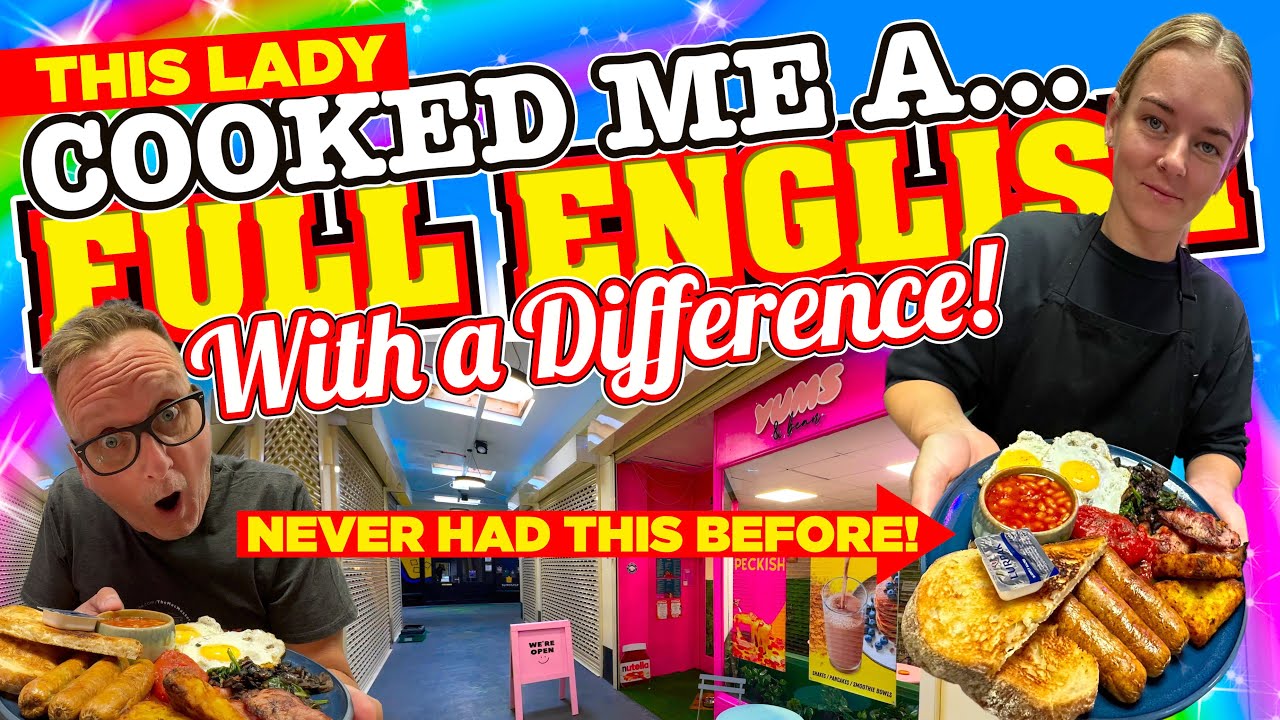 This LADY cooked me a FULL ENGLISH with a BREAKFAST ITEM I've NEVER HAD ...